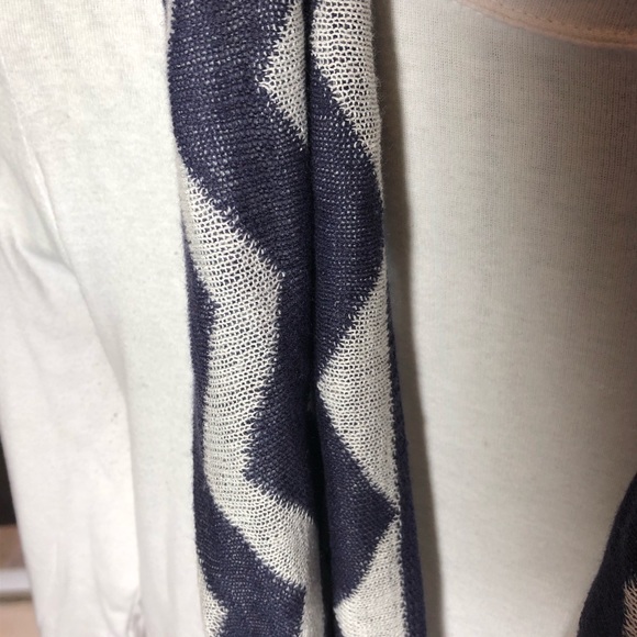 LOFT | Accessories | Loft Navy And White Linen Blend Infinity Scarf ...